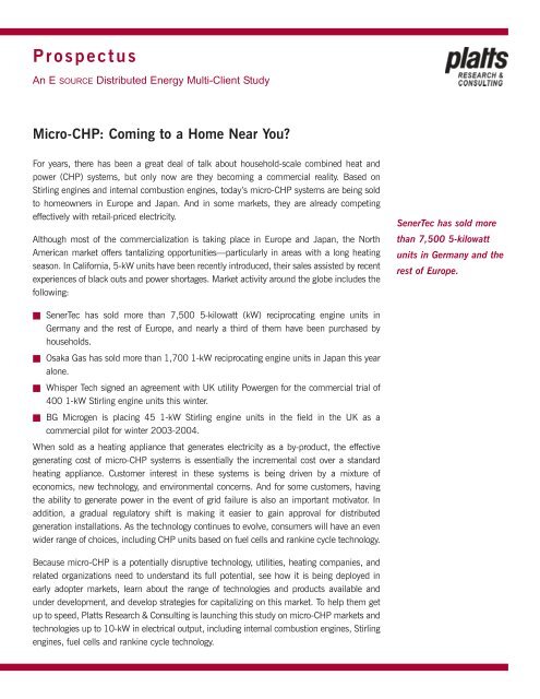 Micro-CHP: Coming to a Home Near You?