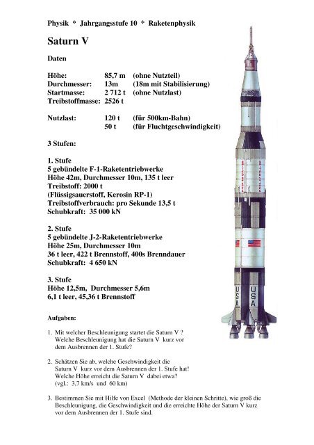 Raketenphysik Saturn V