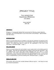 Final Year Project Thesis Template - University of Nicosia