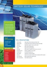 battery catalogue - Solar batteries