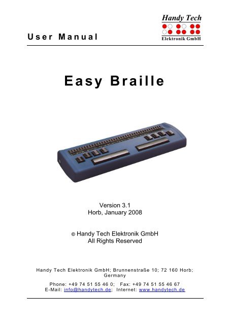 Easy Braille - Handy Tech