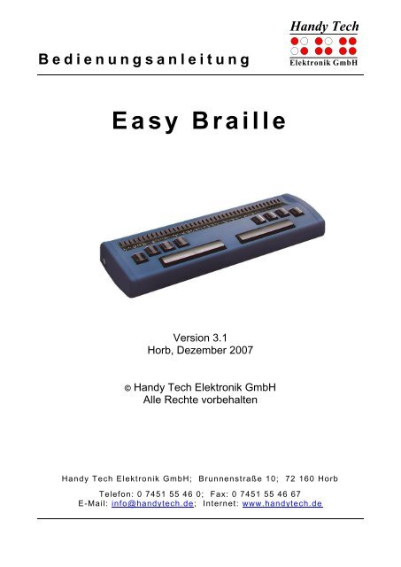 Easy Braille - Handy Tech