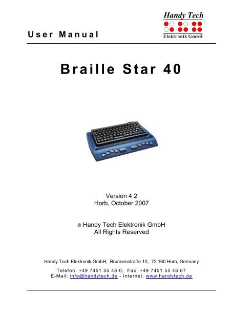Braille Star 40 - Handy Tech