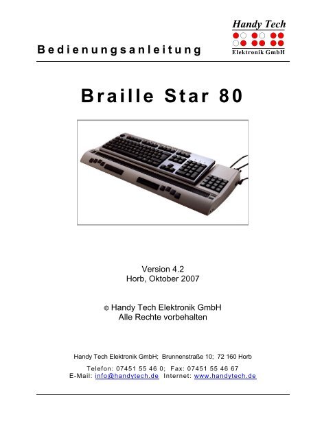 Braille Star 80 - Handy Tech