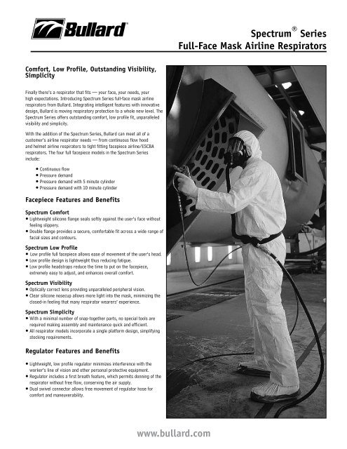 Spectrum® Series Full-Face Mask Airline Respirators www.bullard ...