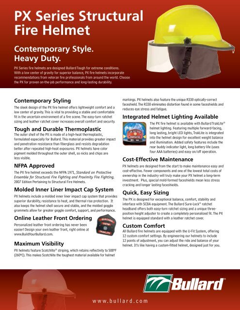 PX Series Structural Fire Helmet - Bullard