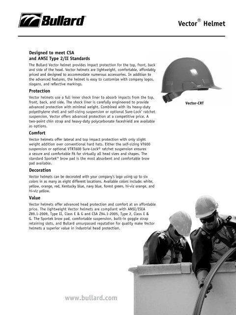 www.bullard.com Vector® Helmet