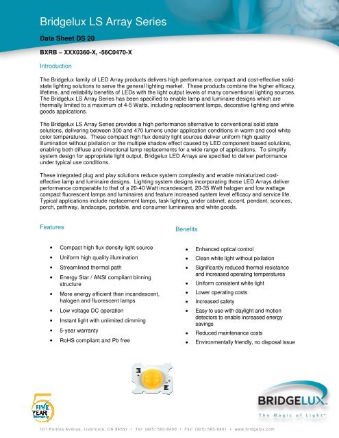 Bridgelux LS Array Series
