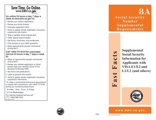 Fast Facts - California Department of Motor Vehicles