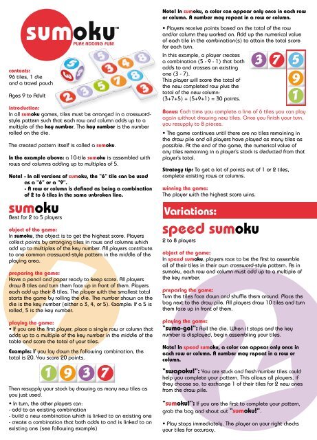 Sumoku-game-rules - Blue Orange Games