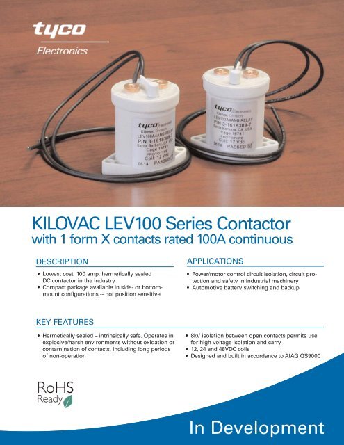 KILOVAC LEV100 Series Contactor