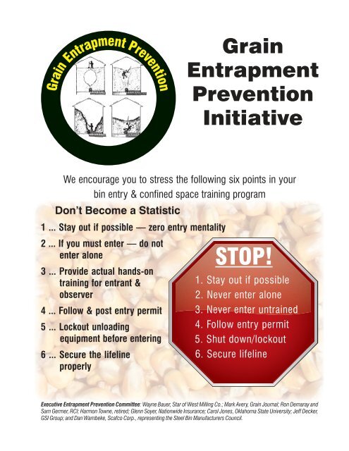 Grain Entrapment Prevention Initiative