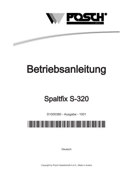 Spaltfix S-320 - Posch