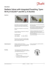 Installation Instructions Radiator thermostat RA 2000 ... - Danfoss.com