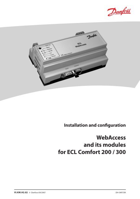 WebAccess and its modules for ECL Comfort 200 / 300 - Danfoss.com