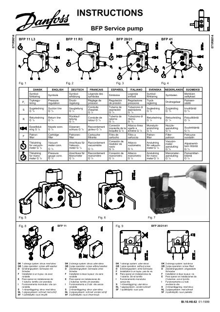 INSTRUCTIONS BFP Service pump - Danfoss.com