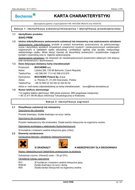 Savo Prim 5L środek do dezynfekcji powierzchni