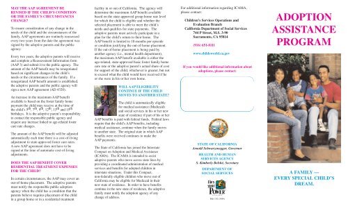Adoption Assistance Program Brochure - Riverside County ...