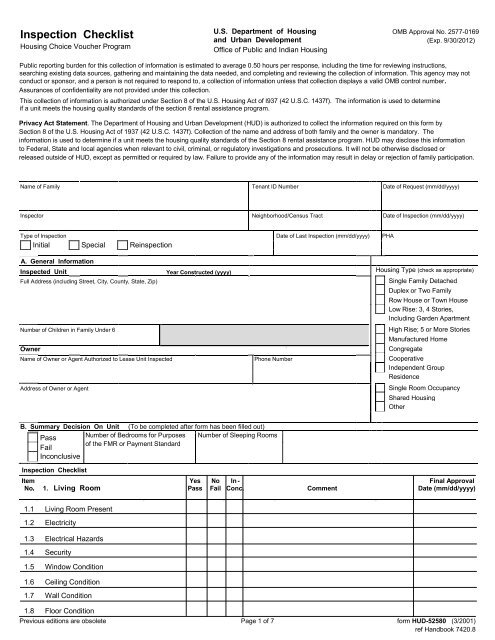 Fillable Hqs Inspection Form - Printable Forms Free Online