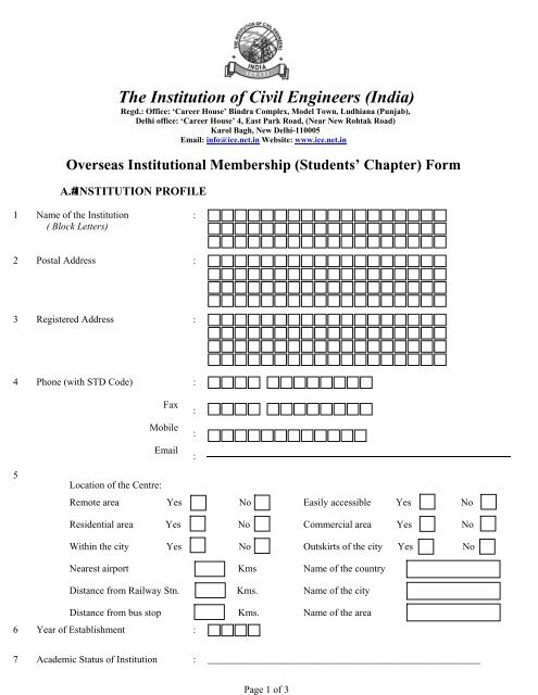 The Institution of Civil Engineers (India) - ICE