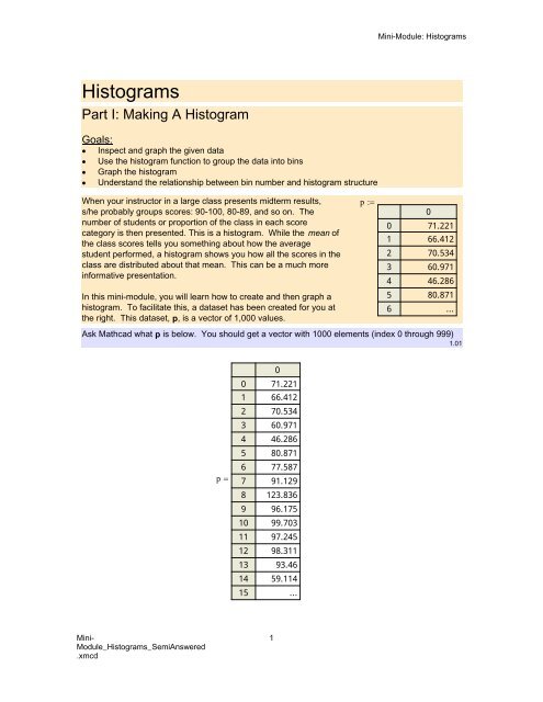 Mathcad - Mini-Module_Histograms_SemiAnswered.xmcd - UC Davis