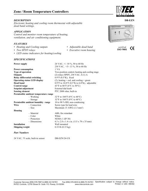 DB-EZN - INTEC Controls