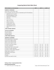 Homeowners Insurance Comparison Worksheet - Home of My Own
