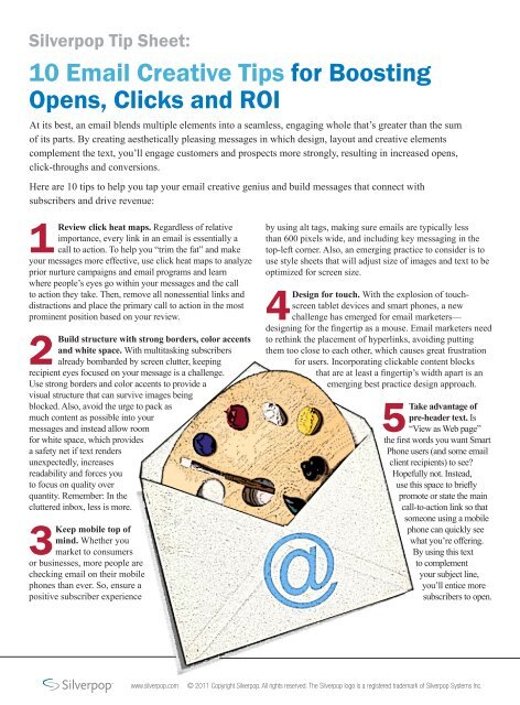 10 Email Creative Tips for Boosting Opens, Clicks and ... - Prisa Digital