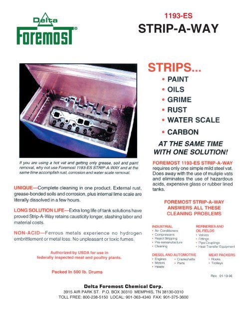 fm 1193-es - strip-a-way - Delta Foremost Chemical