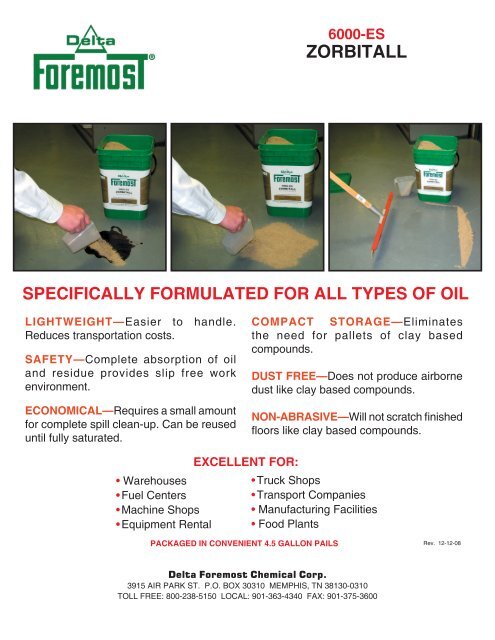 FM 6000-ES Zorbitall - Deltaforemost.com