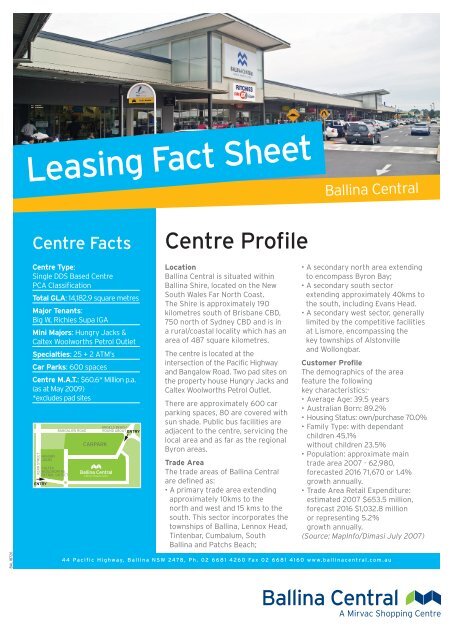 Leasing Fact Sheet