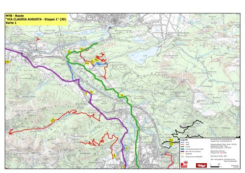 MTB - Route "VIA CLAUDIA AUGUSTA - Etappe 1" (30) Karte 1