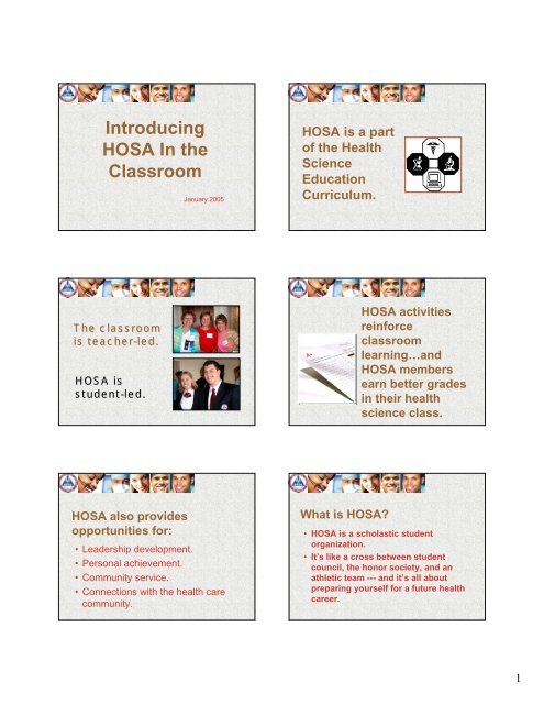 Introducing HOSA In the Classroom
