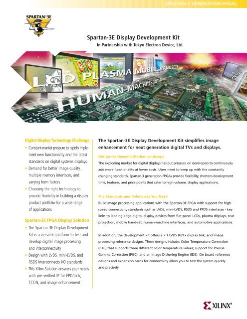 Spartan-3E Display Development Kit