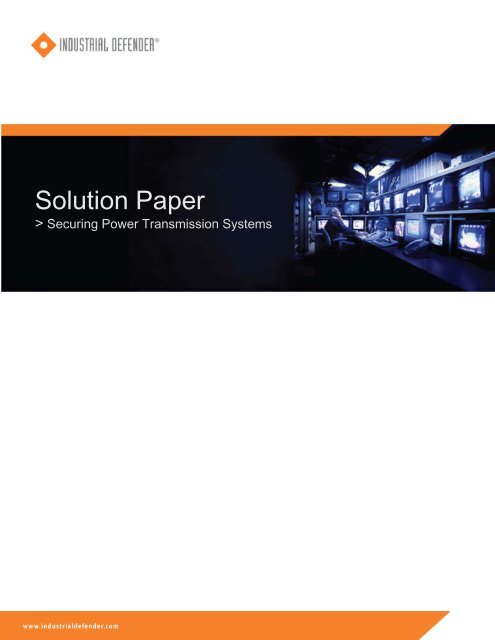 Solution Paper - Industrial Defender
