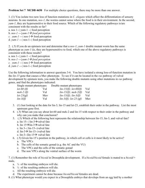 Problem Set 7 due Saturday