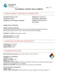 material safety data sheet hand shake liquid sanitizer - DuBois ...