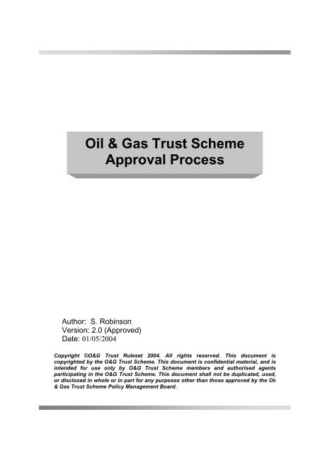 Approval Process - Oil & Gas