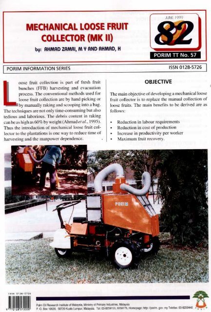 Mechanical Loose Fruit Collector (MK II) - PALMOILIS