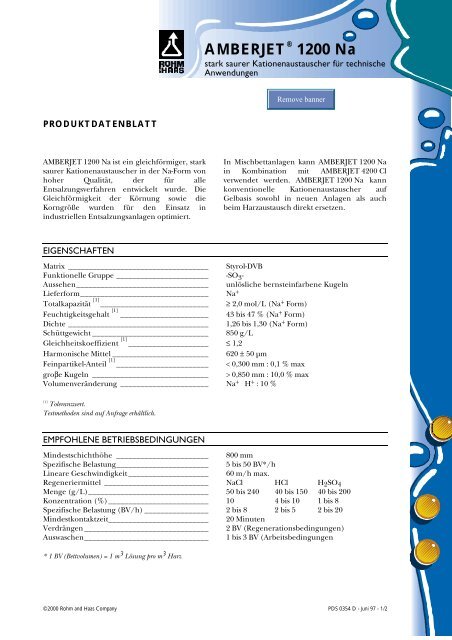 AMBERJET 1200 Na - Aqmos Wasseraufbereitung