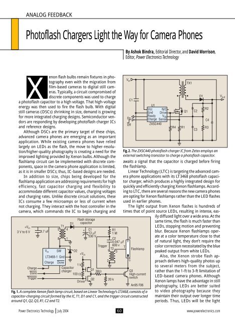 Photoflash Chargers Light the Way for Camera ... - Power Electronics