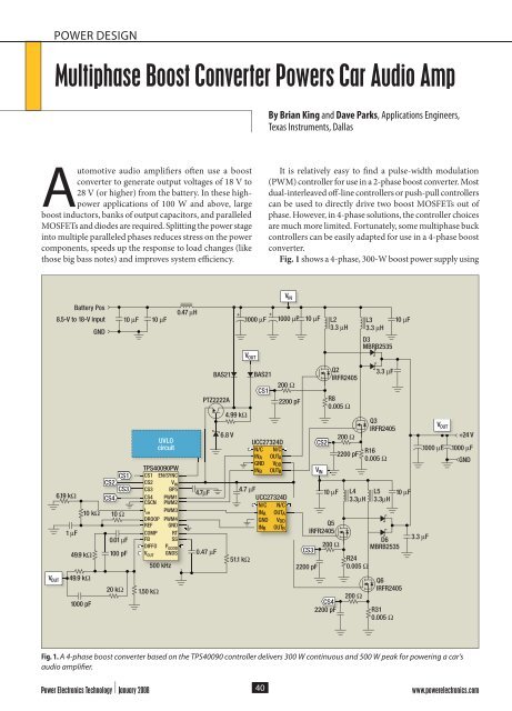 Multiphase Boost Converter Powers Car Audio Amp - TI E2E ...