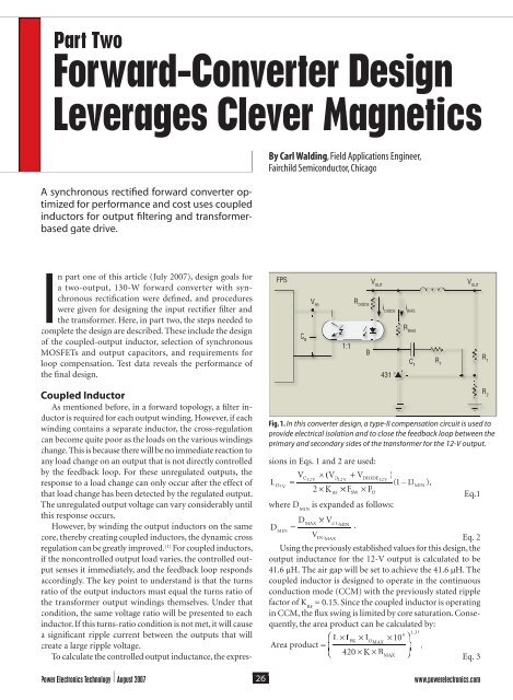 Forward-Converter Design Leverages Clever ... - Power Electronics