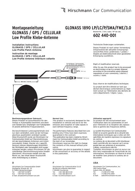 GPS 18 90 LP_P_999.qxp - Hirschmann Car Communication