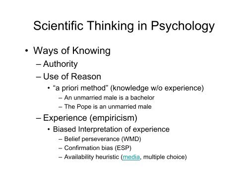 Belief Perseverance Psychology