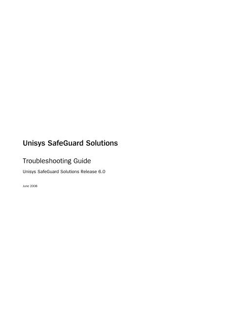 SafeGuard Solutions Troubleshooting Guide - Public Support Login ...