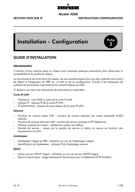 Installation - Configuration