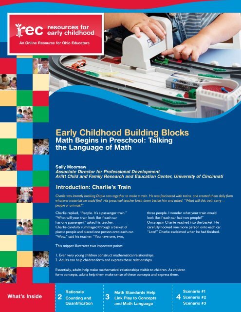 Math Begins in Preschool - Resources for Early Childhood