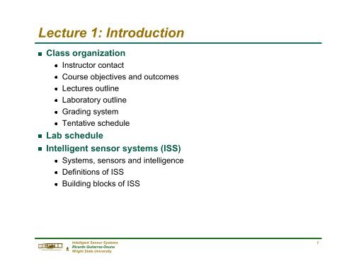 Lecture 1 Introduction