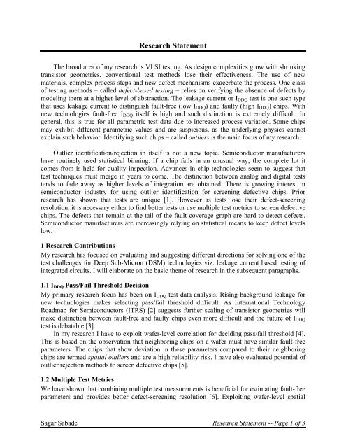 Research Statement - Texas A&M University